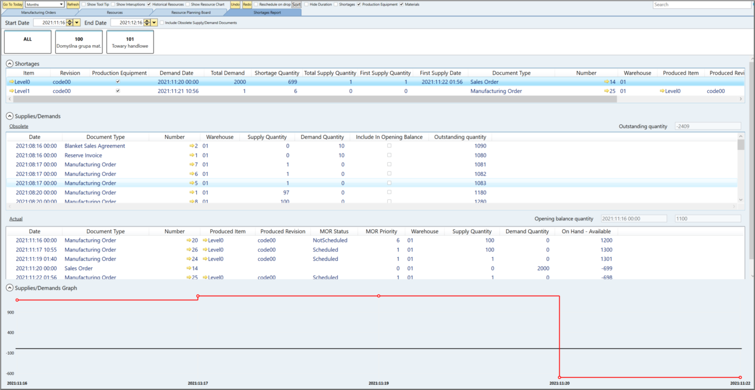 » Material Shortages now display on Gantt Chart
